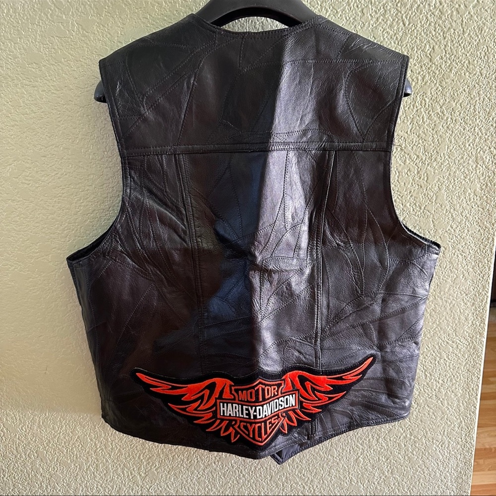 Mens Harley Davidson Leather Riding Vest - Gem